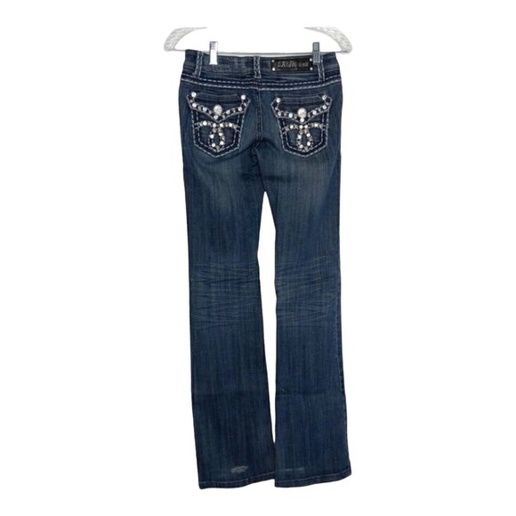 L.A. idol | Jeans | La Idol Usa Rhinestone Bootcut Denim Blue Jeans ...